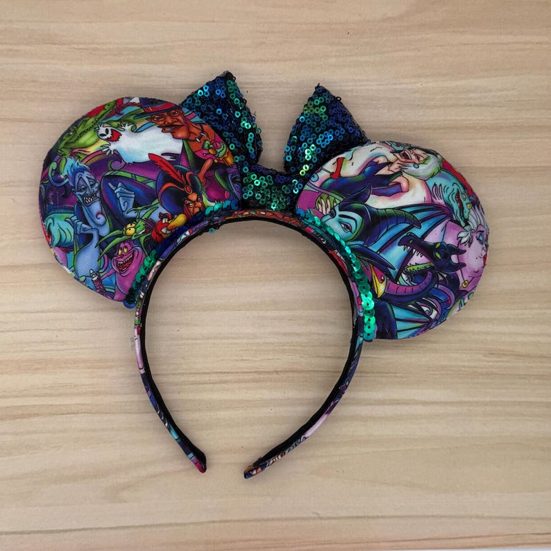 Villain Mouse Ears - Epcot, Minnie, Mouse, Ursula, Hades, Facilier ...
