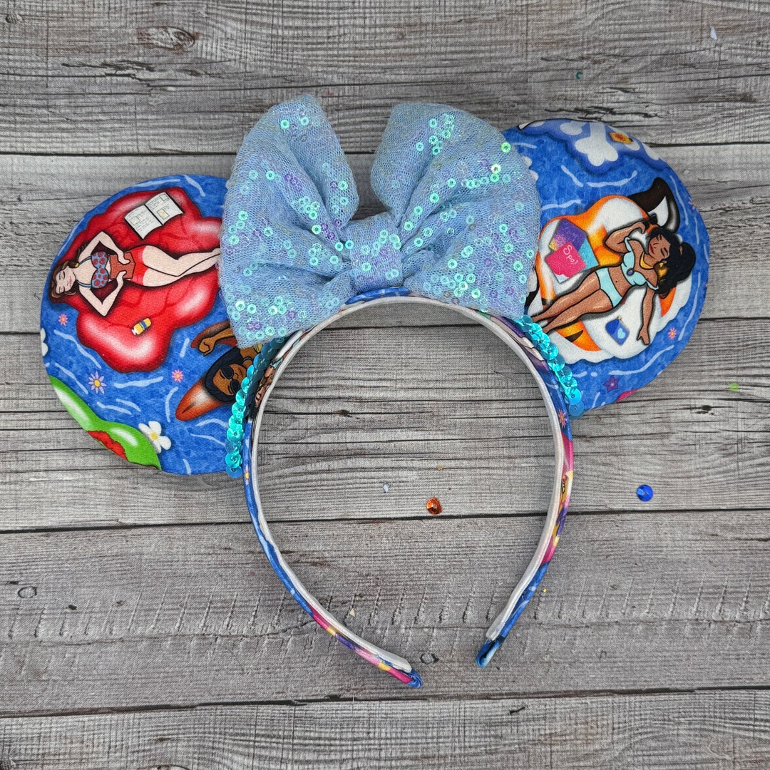Princess Pool Party Ears - Surfing, Hawaii, Aulani, Mouse, Castle ...