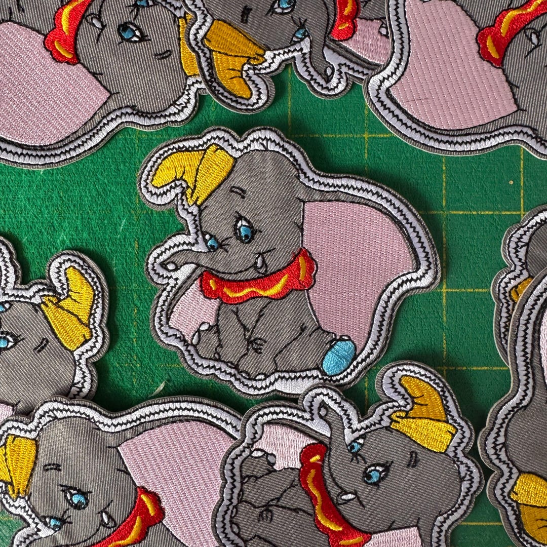 Dumbo Iron-on Patch -pixar, , Jacket, Backpack, Hat, Elephant, Circus ...