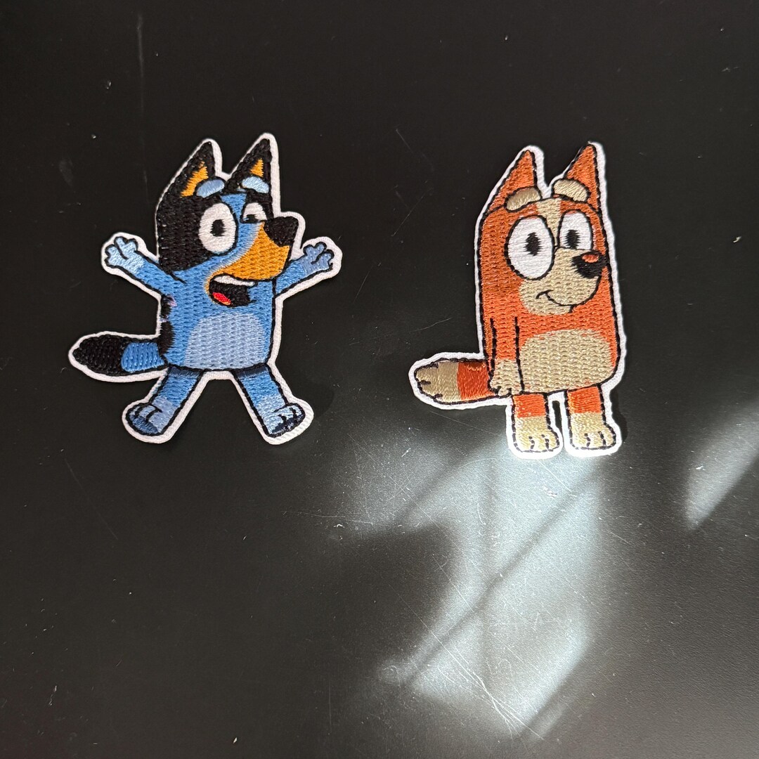 Bluey and Friends Iron on Patch - Bingo, Chili, Mackenzie, Judo, Bandit, Rad, Stripe - Etsy UK