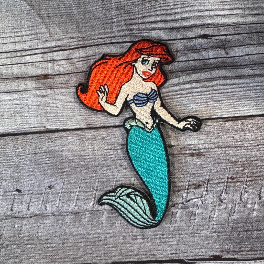 Ariel Iron-on Patch -pixar, Flounder, Jacket, Backpack, Hat, Princess ...