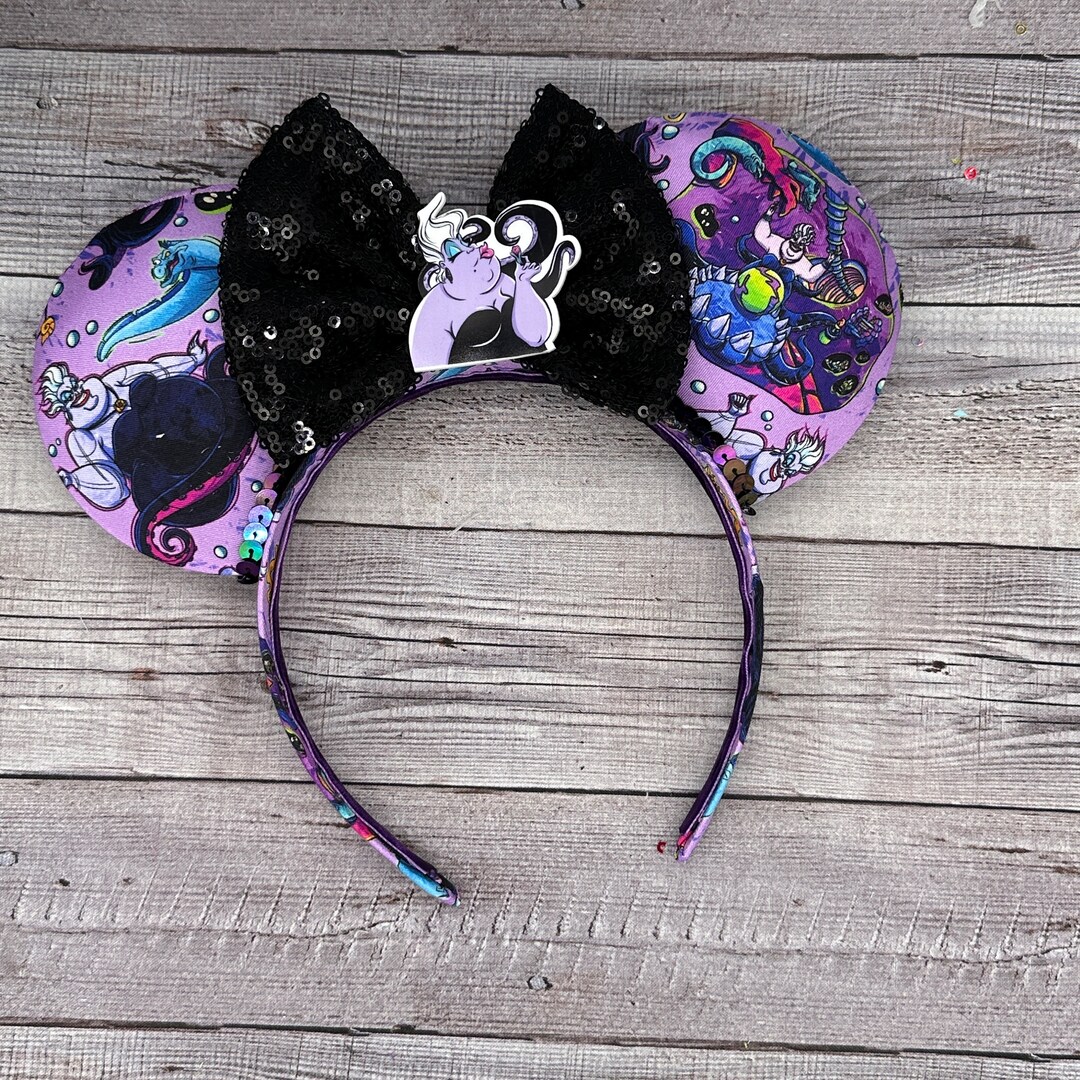 Ursula Villain Ears - Minnie Mouse, Halloween, Ariel, Little Mermaid ...