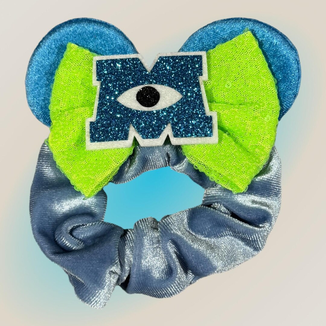 Monsters Inc Mouse Ear Scrunchies - University Monsters Inc Mike Sulley ...