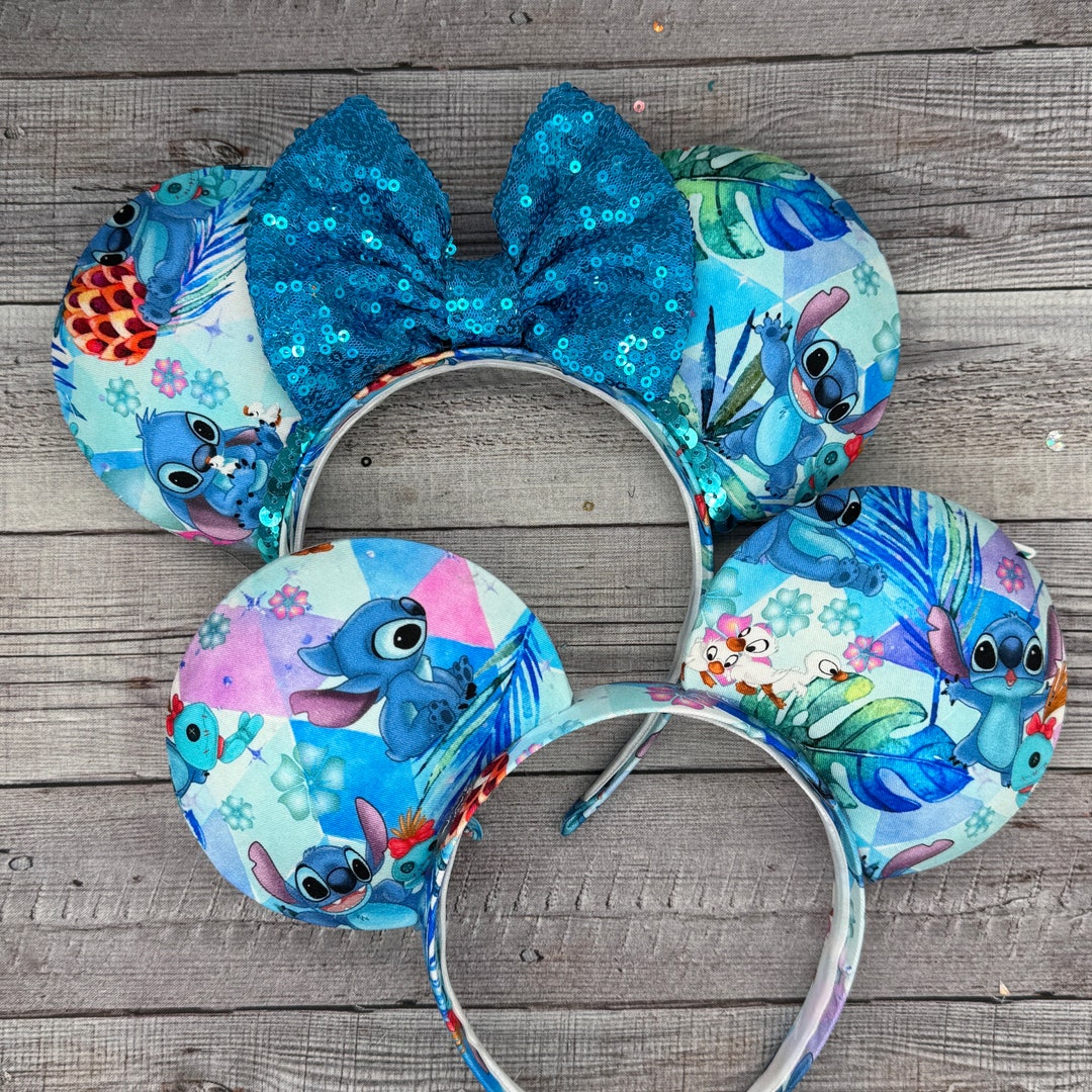 Tropical Stitch Mouse Ears - Hawaiian, 626, Minnie Mouse, Hawaii ...
