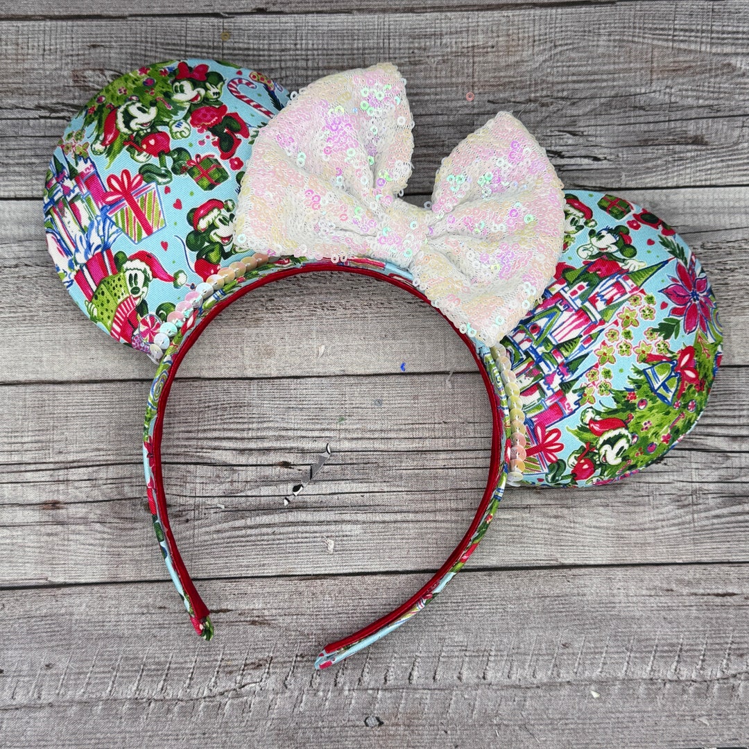 Mouse & Minnie Christmas Ears - Preppy, Mouse, Castle, Magic Kingdom ...