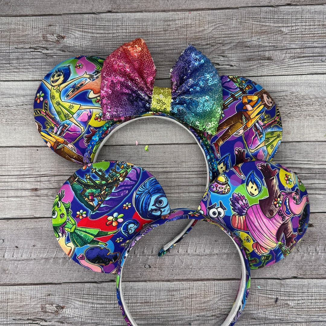 Inside Out Mouse Ears - Minnie, , Sadness, Joy, Mouse, Fear, Anger ...