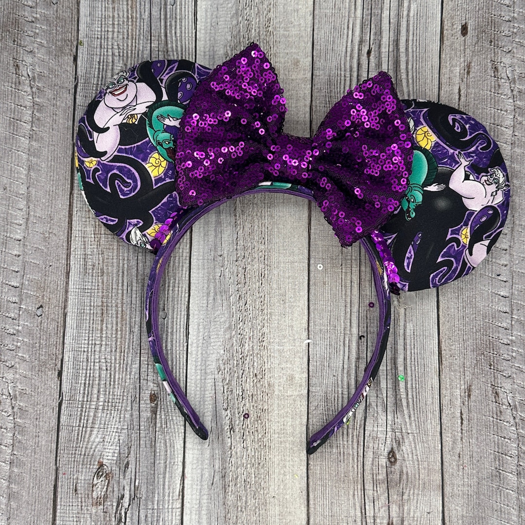Ursula Villain Ears - Minnie Mouse, Halloween, Ariel, Little Mermaid ...