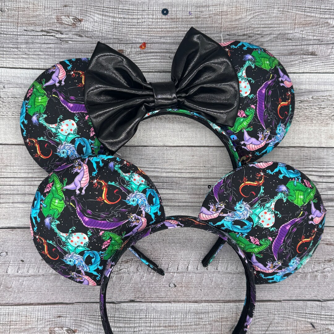 Disney Dragon Mouse Ears - Elliot, Maleficent, Mim, Sisu, Mushu ...
