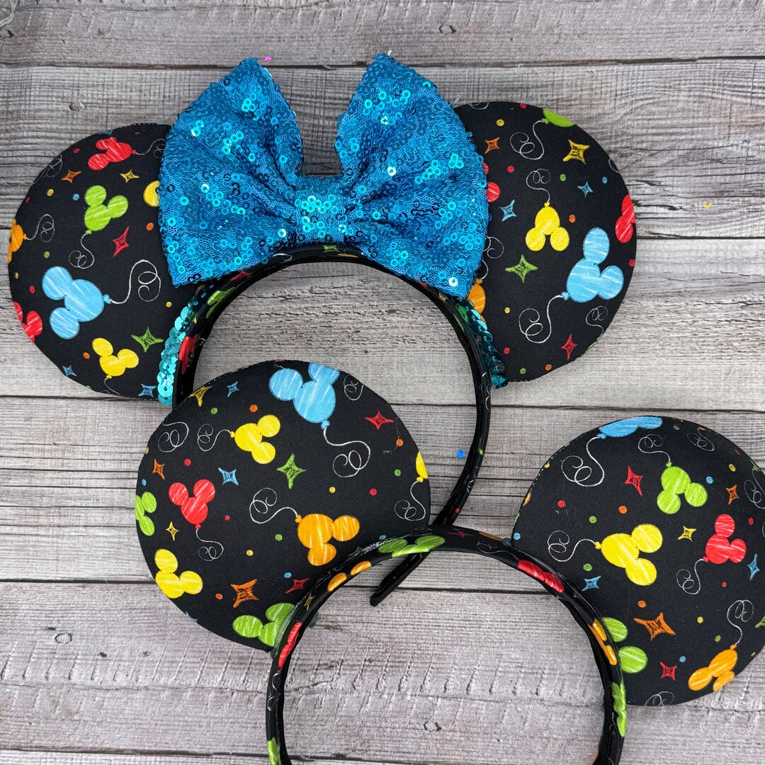 Mouse Balloon Souvenir Mouse Ears - Land, Magic Kingdom, Gift, Rainbow ...