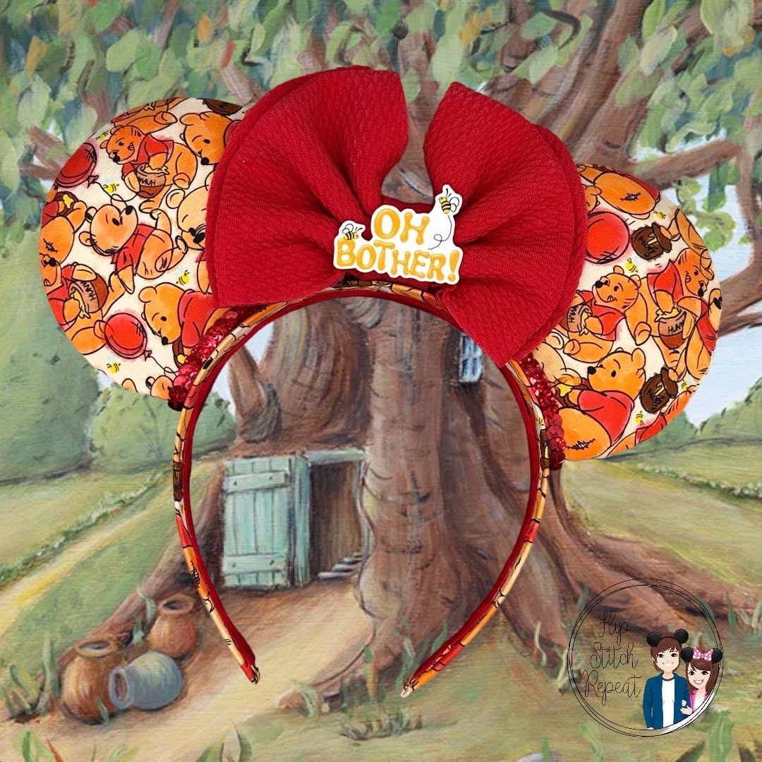 Vintage Pooh Bear Mouse Ears - Minnie, Mouse, Eeyore, Tigger, Piglet ...