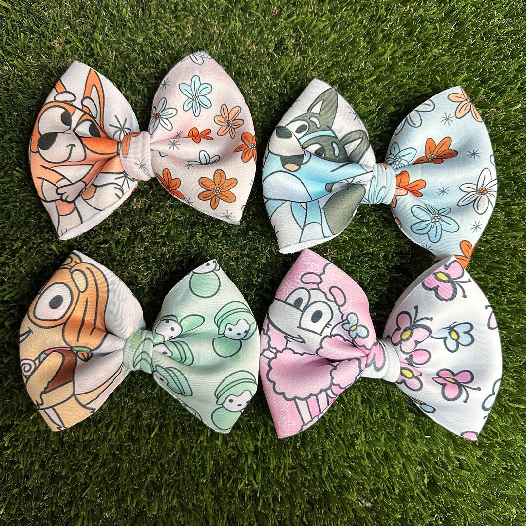 Bluey and Friends Puff Bows Hair Clip Baby Headband - Etsy