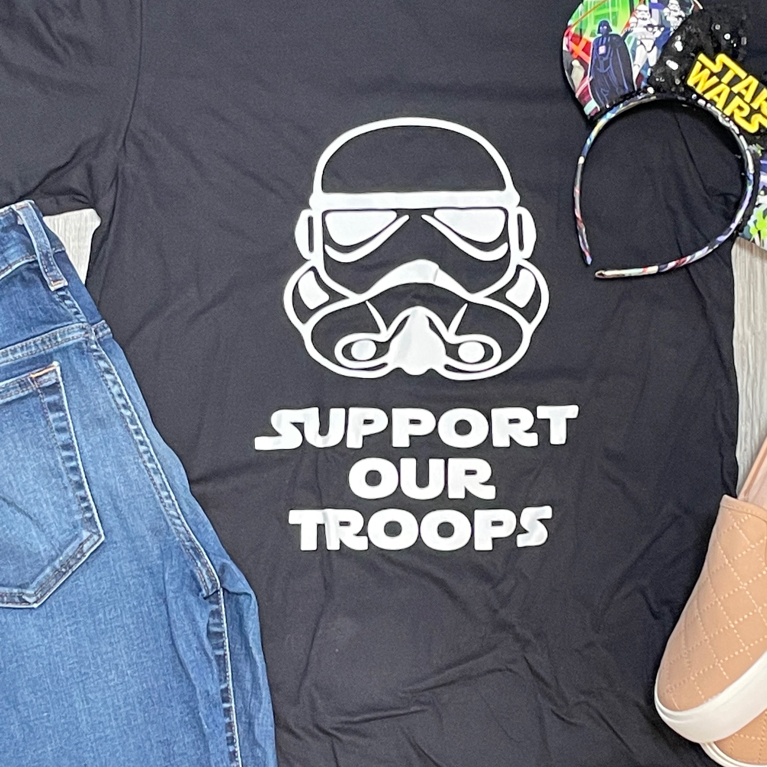Support our Troops Star Wars screen print tee | Etsy