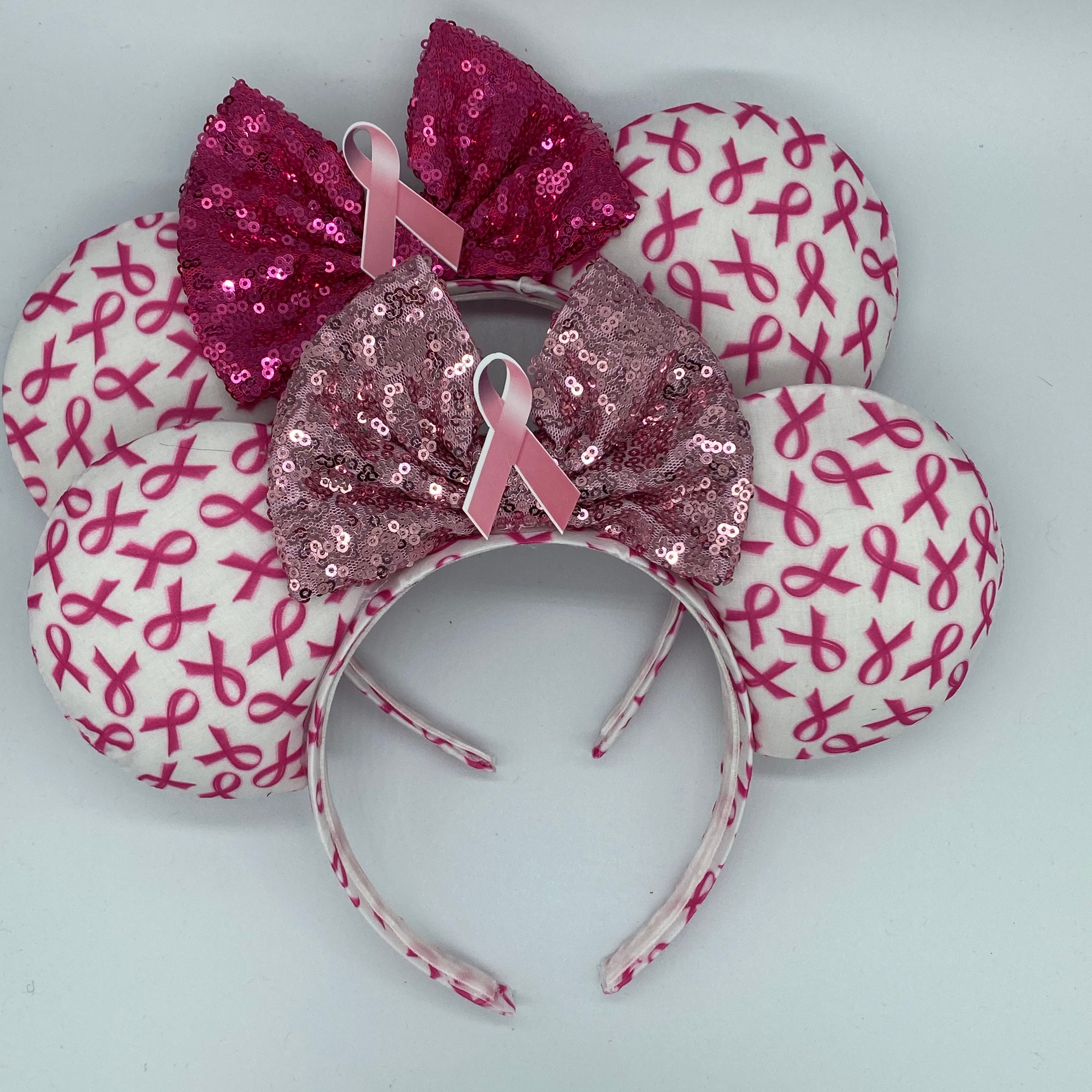 Breast Cancer Ribbon Ears Mouse Minnie Mickey October - Etsy