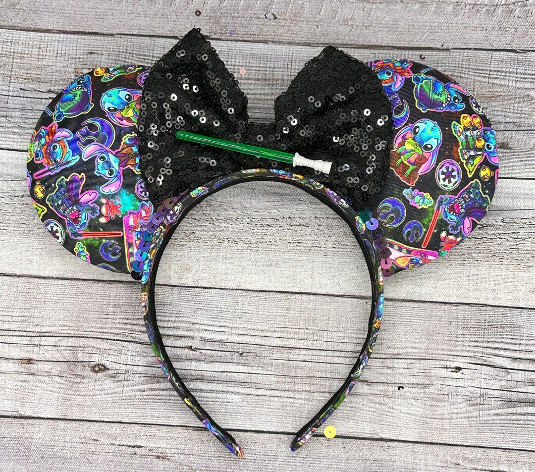 Stitch Star Wars Mash up Mouse Ears - Minnie, Luke Yoda Mouse, Lilo ...