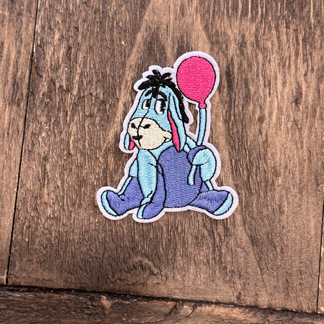 Eeyore Balloon Iron-on Patch - Winnie the Pooh, Jacket, Backpack, Hat ...
