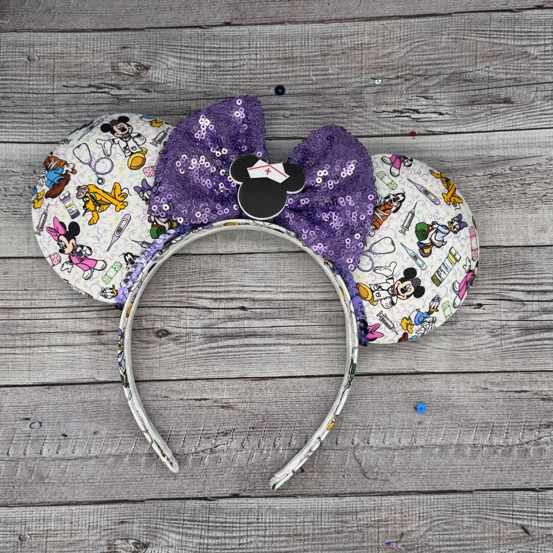 Doctor Nurse Mouse Ears - Minnie, Mouse, First Responder, Heart ...