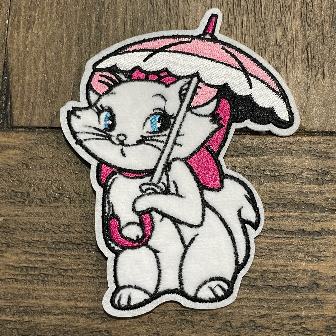 Marie Umbrella Iron-on Patch Artistocats Disney Applique - Etsy
