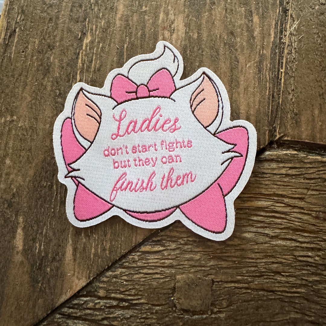 Marie Quote Sitting Iron-on Patch - Artistocats, , Applique, Backpacks ...
