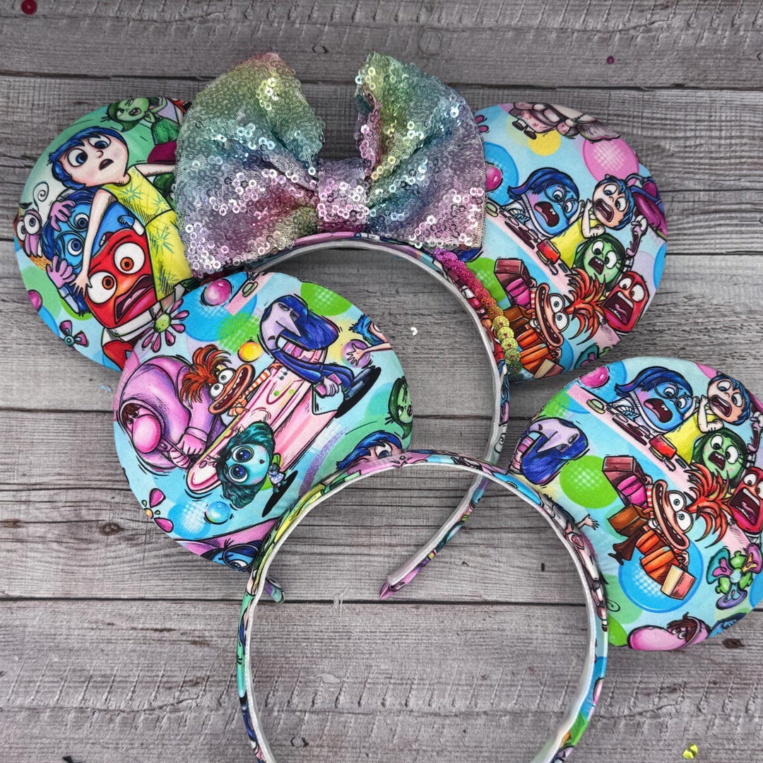 Inside Out 2 Mouse Ears - Minnie, Anxiety, Sadness, Joy, Mouse, Fear ...