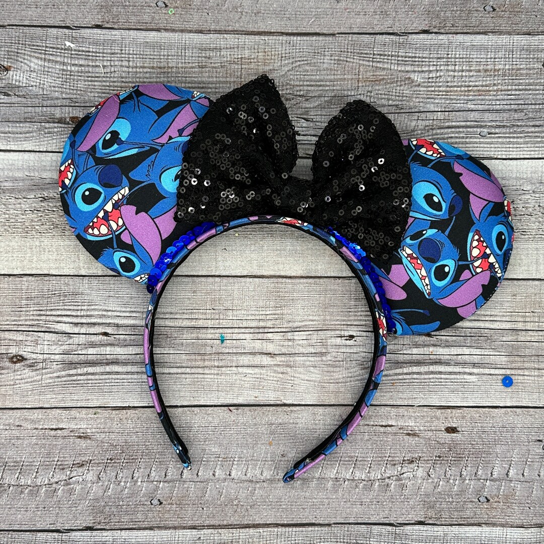 Stitch Expressions Mouse Ears - Minnie, A'ulani Mouse, Lilo, Blue ...