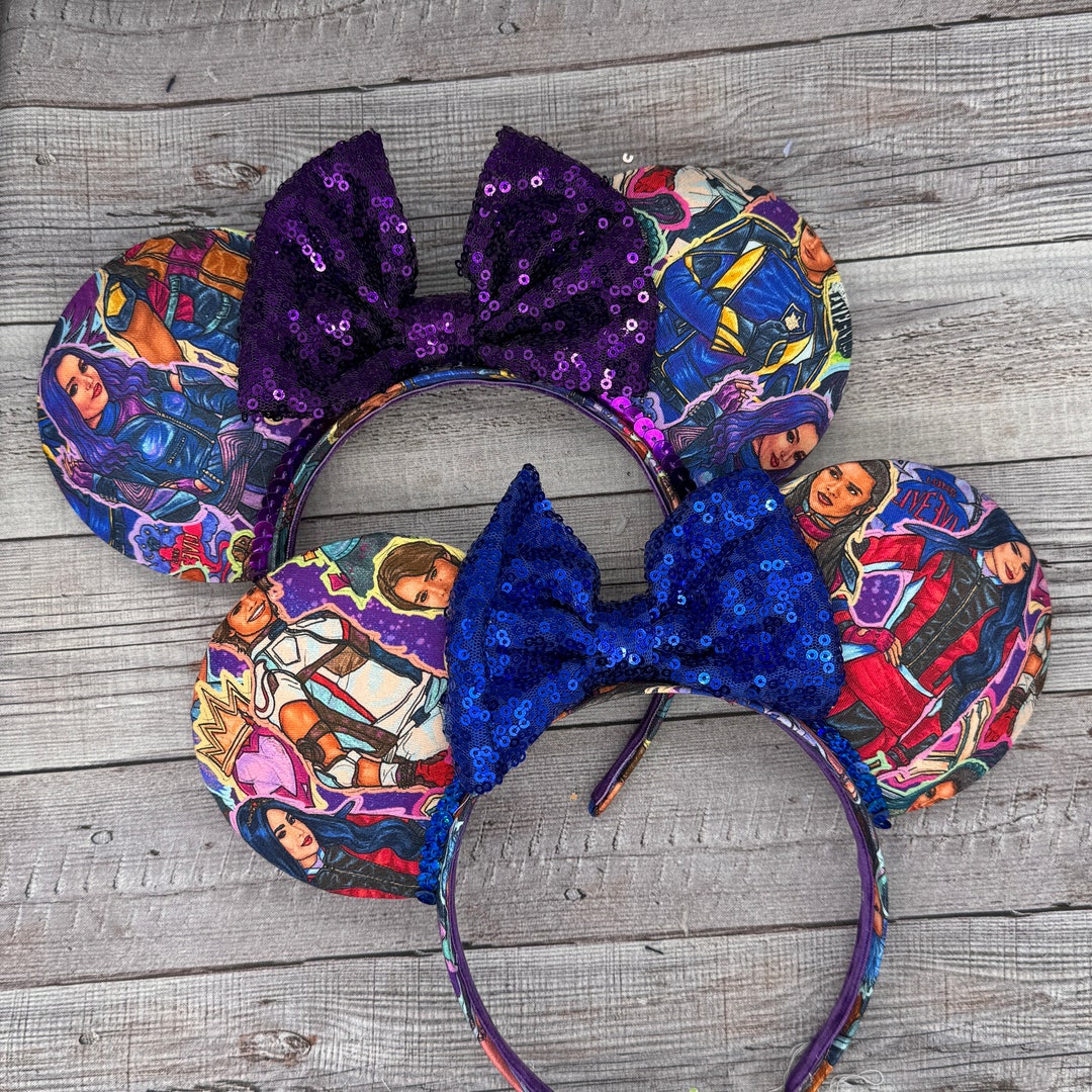 Descendants Mouse Ears - Mal, Descendants 2, 3, Carlos, Disney Channel ...