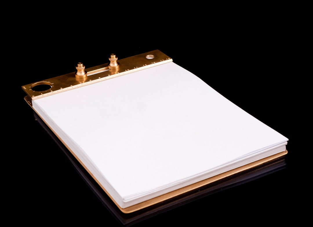 Brass Set: Clipboard, Ruler, Paper. - Etsy