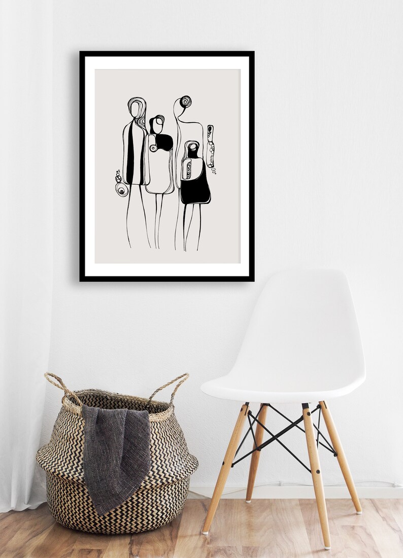 Pod People Abstract Art Print Contemporary Art Body | Etsy