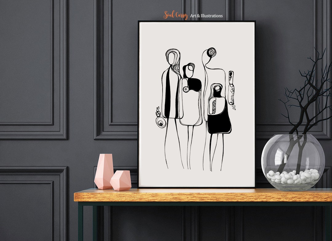 Pod People Art Print: Abstract Body Silhouette, Modern Home Decor - Etsy