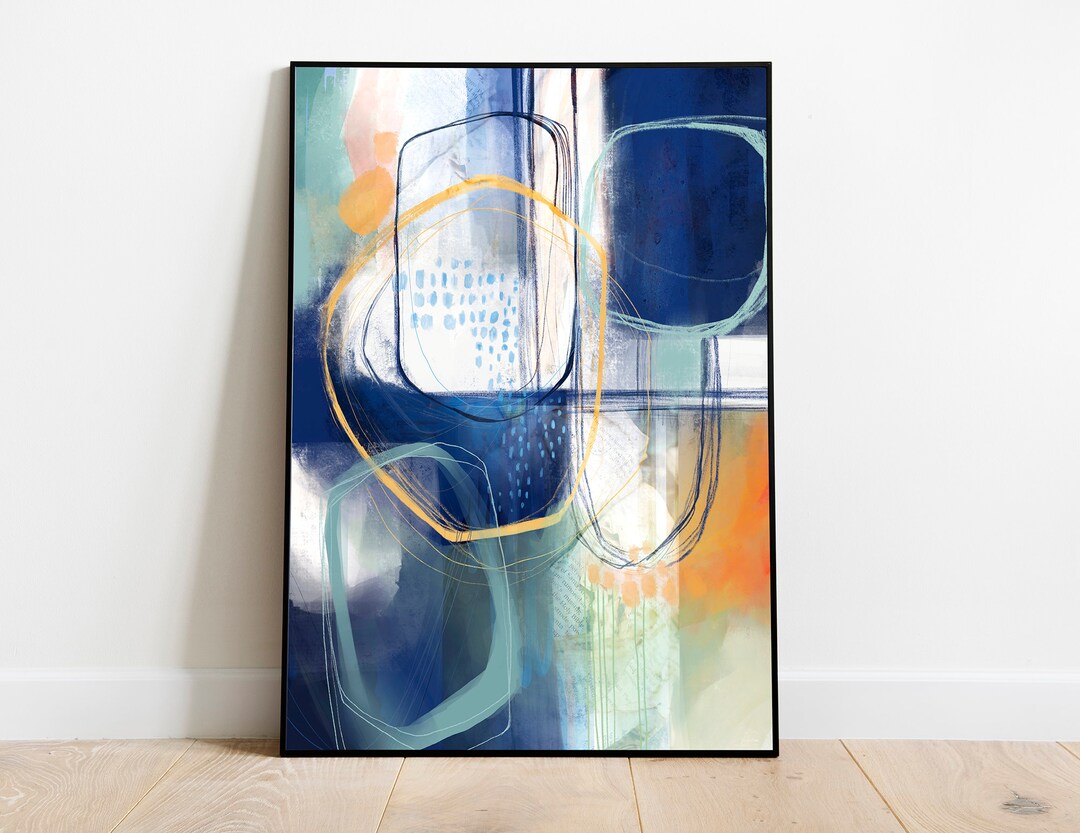 Modern Abstract, Nature Art Print, Earth Tones, Mid-century Modern ...