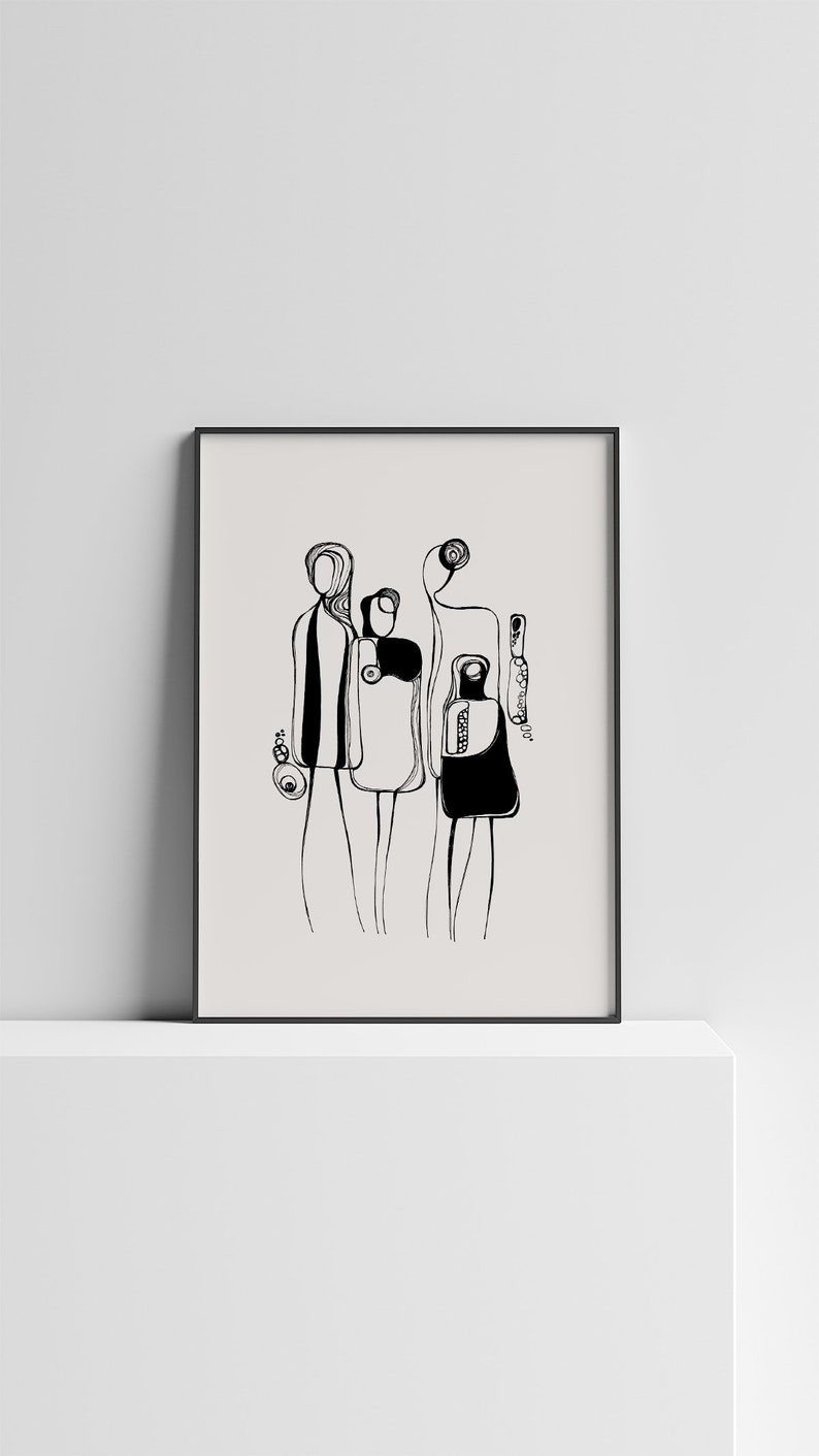 Pod People Art Print: Abstract Body Silhouette, Modern Home Decor - Etsy
