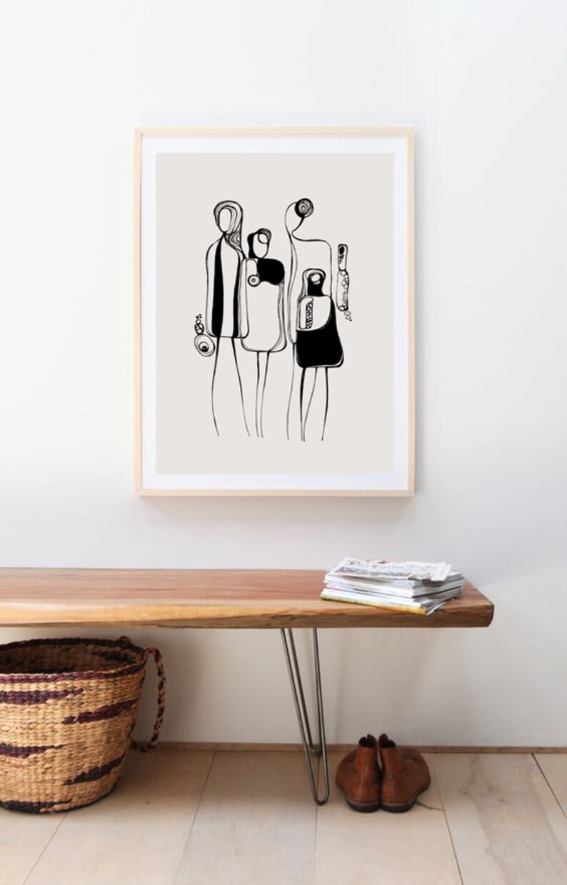 Pod People Art Print: Abstract Body Silhouette, Modern Home Decor - Etsy