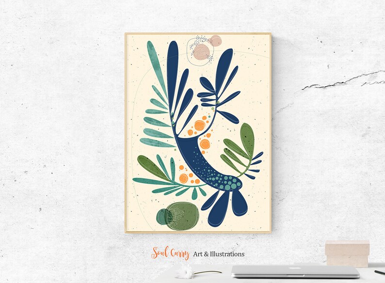 Nordic Trees: Set of 2 Prints Modern Abstract Nature Art - Etsy