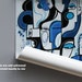 Blue Faces Abstract Art Prints: Modern Cubist Set of 2 - Etsy