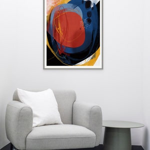 Heat, Modern Abstract Print, Large Wall Art Print, Living Room Art ...