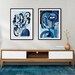 Blue Faces Abstract Art Prints: Modern Cubist Set of 2 - Etsy