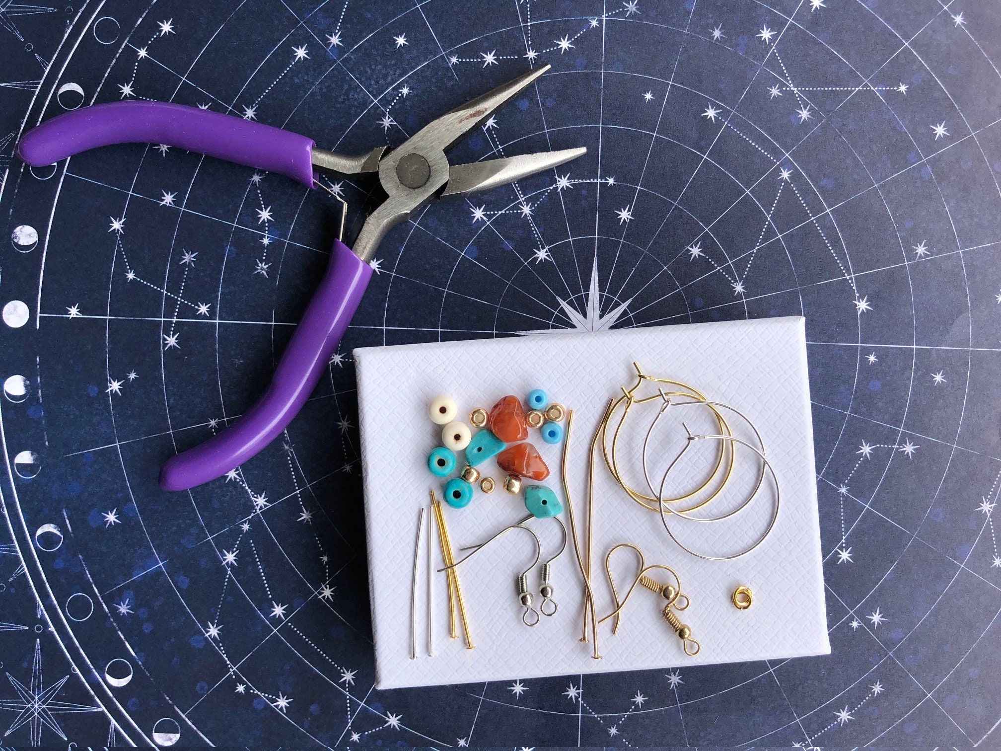 DIY Bohemian Jewellery Making Kit Boho Make Your Own Jewellery Silver ...