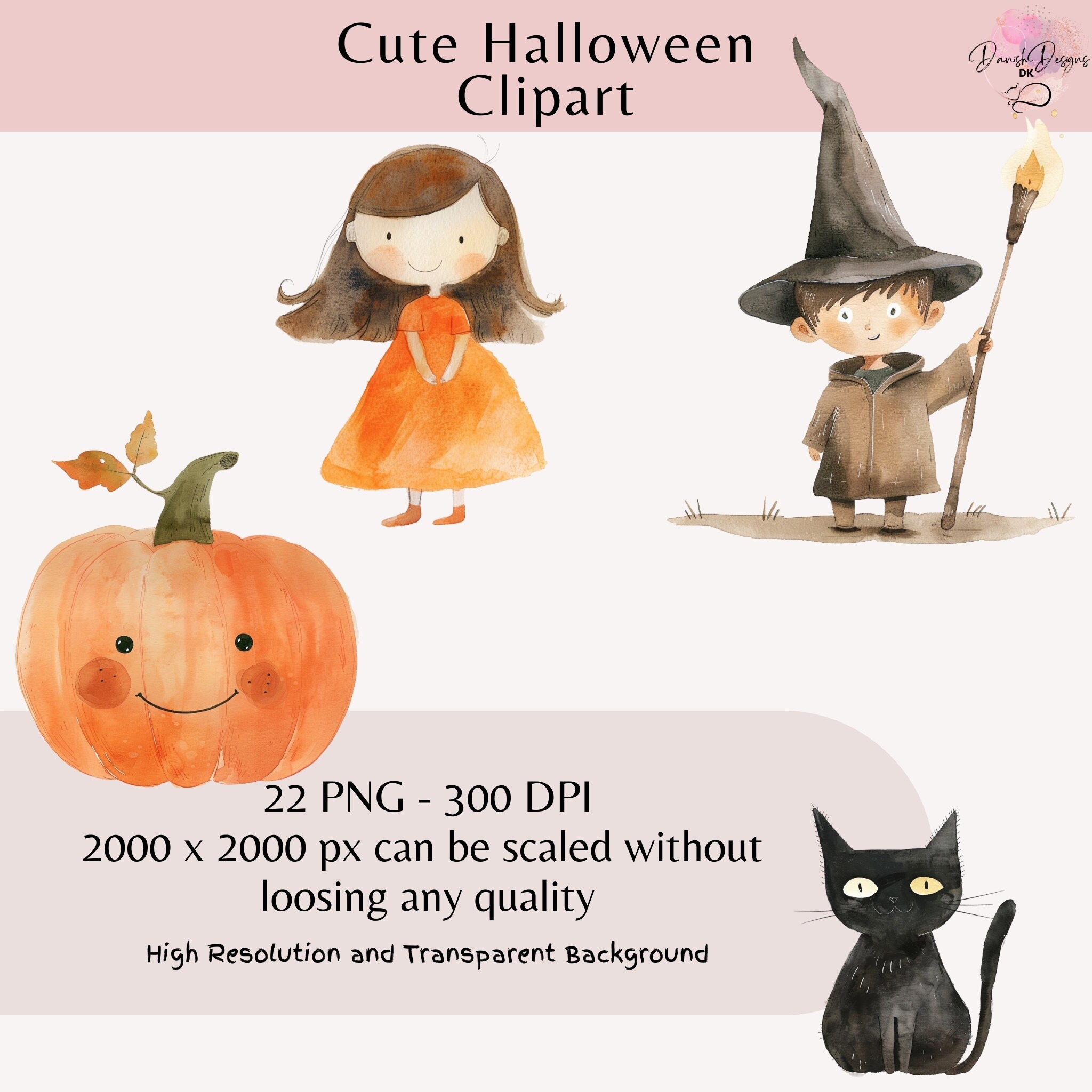 Cute Halloween Clipart - Witch, Wizard, and Cute Monster Clipart - 22 ...