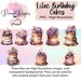 Birthday Cake Clipart Bundle 32 High Qualitywatercolor Pngs Celebration ...