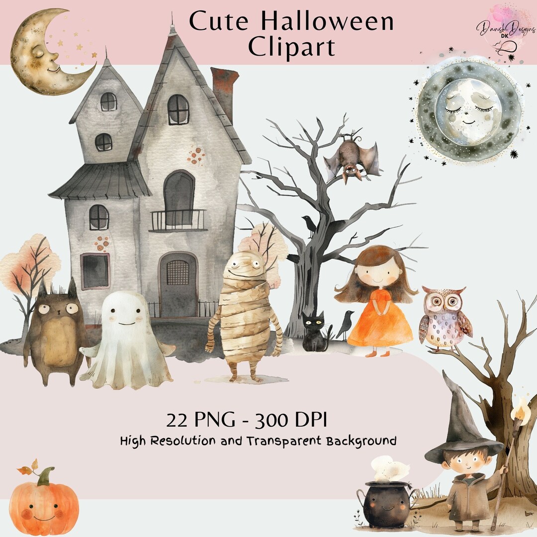 Cute Halloween Clipart - Witch, Wizard, and Cute Monster Clipart - 22 ...