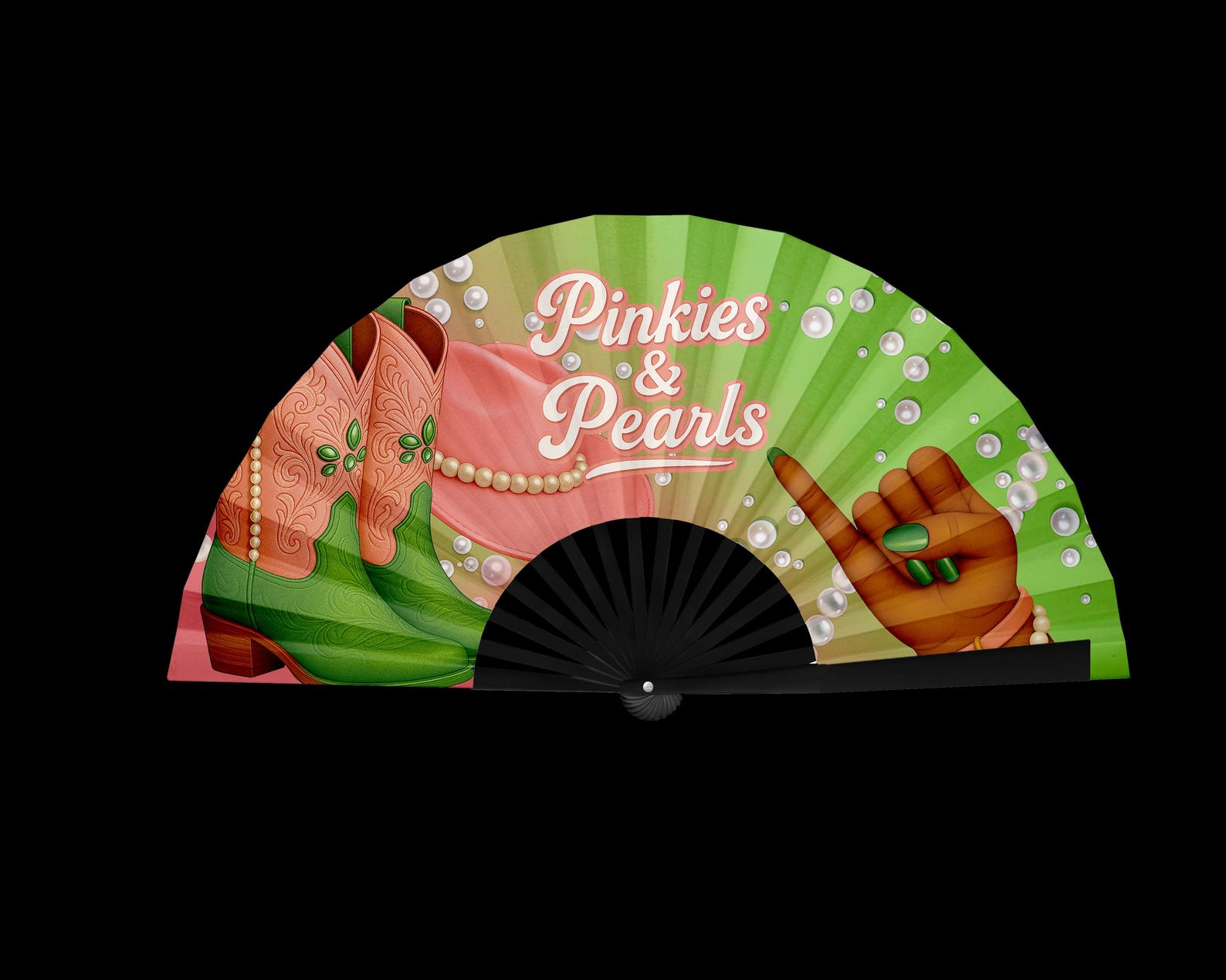 Sorority Hand Fan, Pinkies and Pearls Clack Fan, Celebration Clack Fan ...