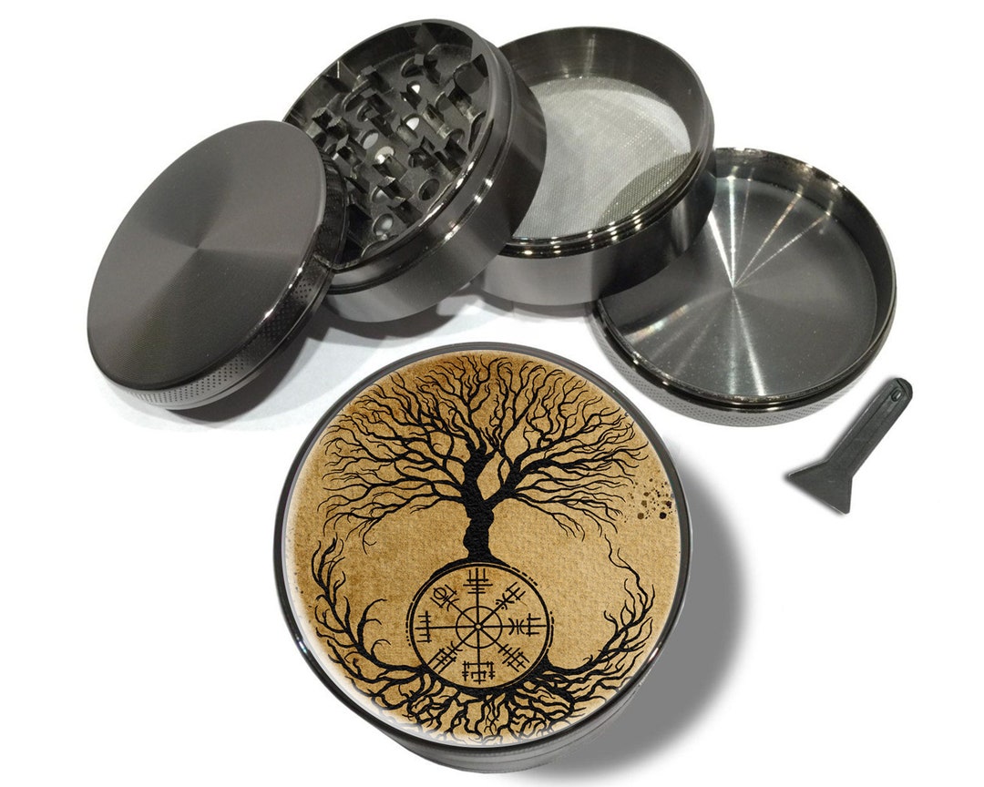 Viking Grinder, Tree of Life, Tobacco Grinder, Gadgets for Men, Large ...