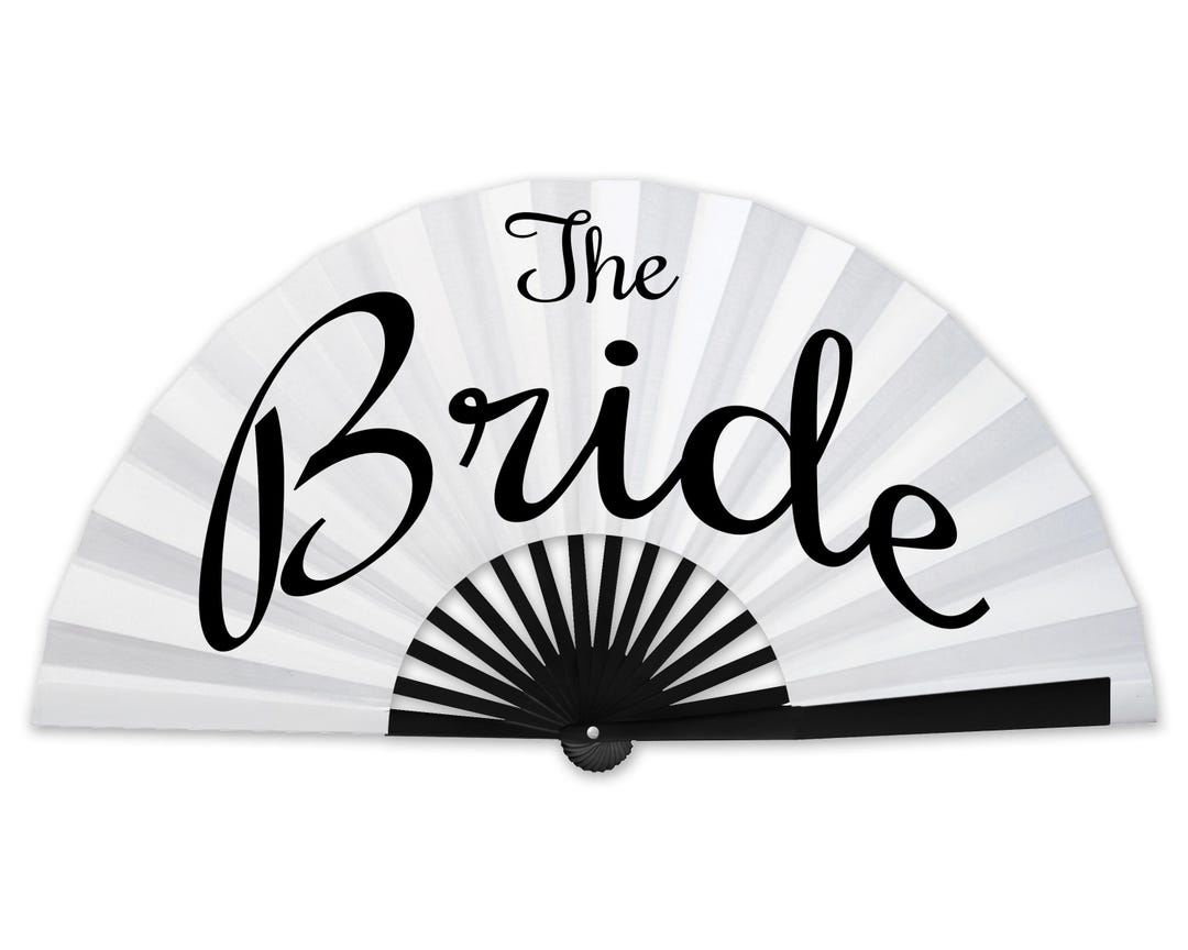 The Bride Folding Clack Fan – White Wedding Bachelorette Party Fan ...