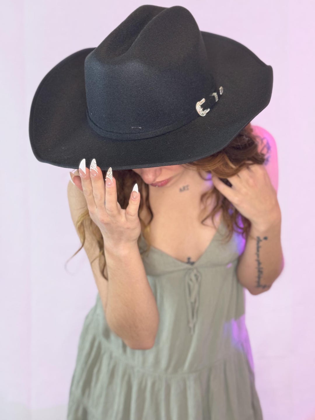 Authentic Western Style Cowboy Hat for Women, Cowgirl Hat, Perfect for ...
