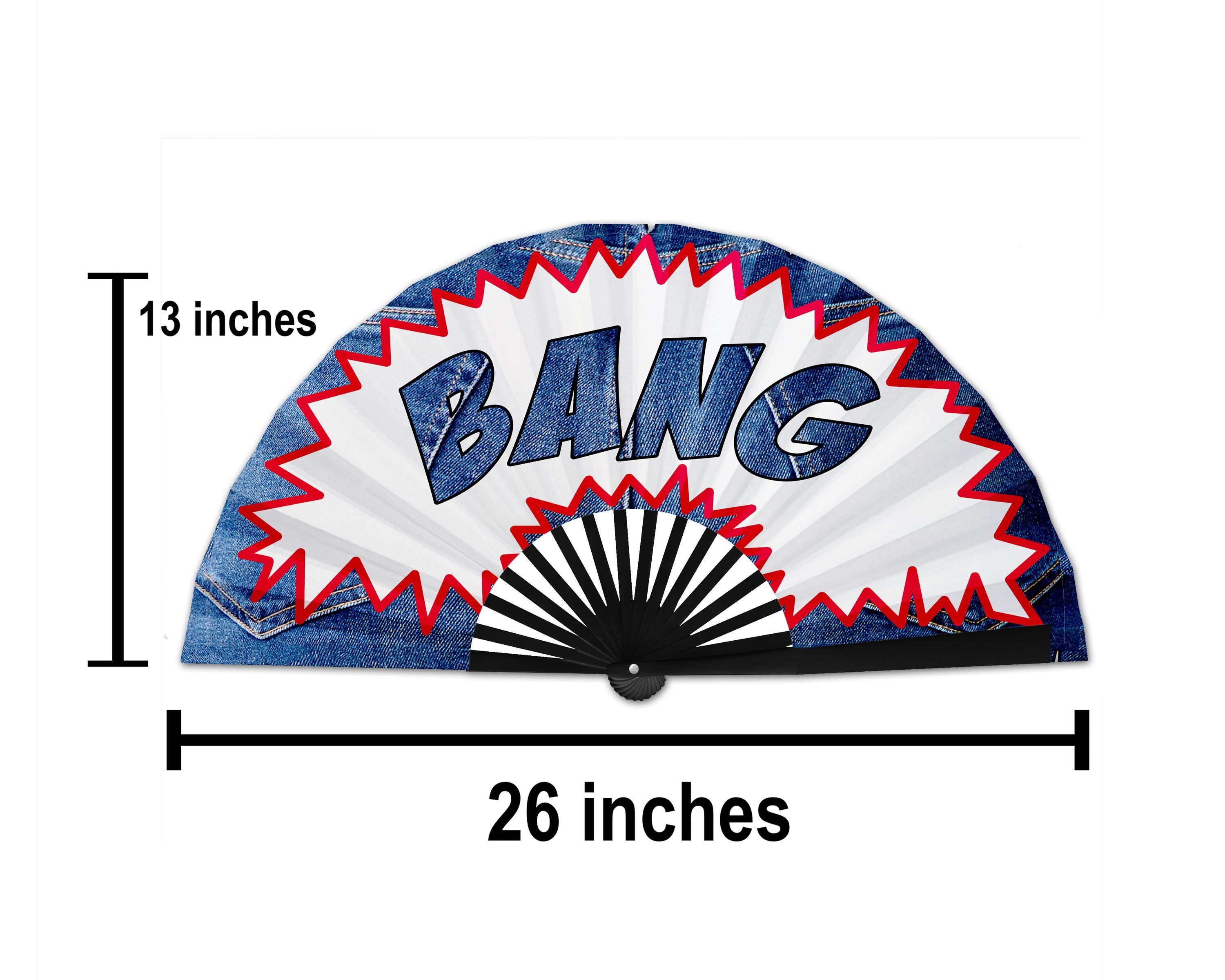 Denim BANG Cowboy Fan, Bang Fan, Clacker Fan, Snapping Fan, Halloween ...