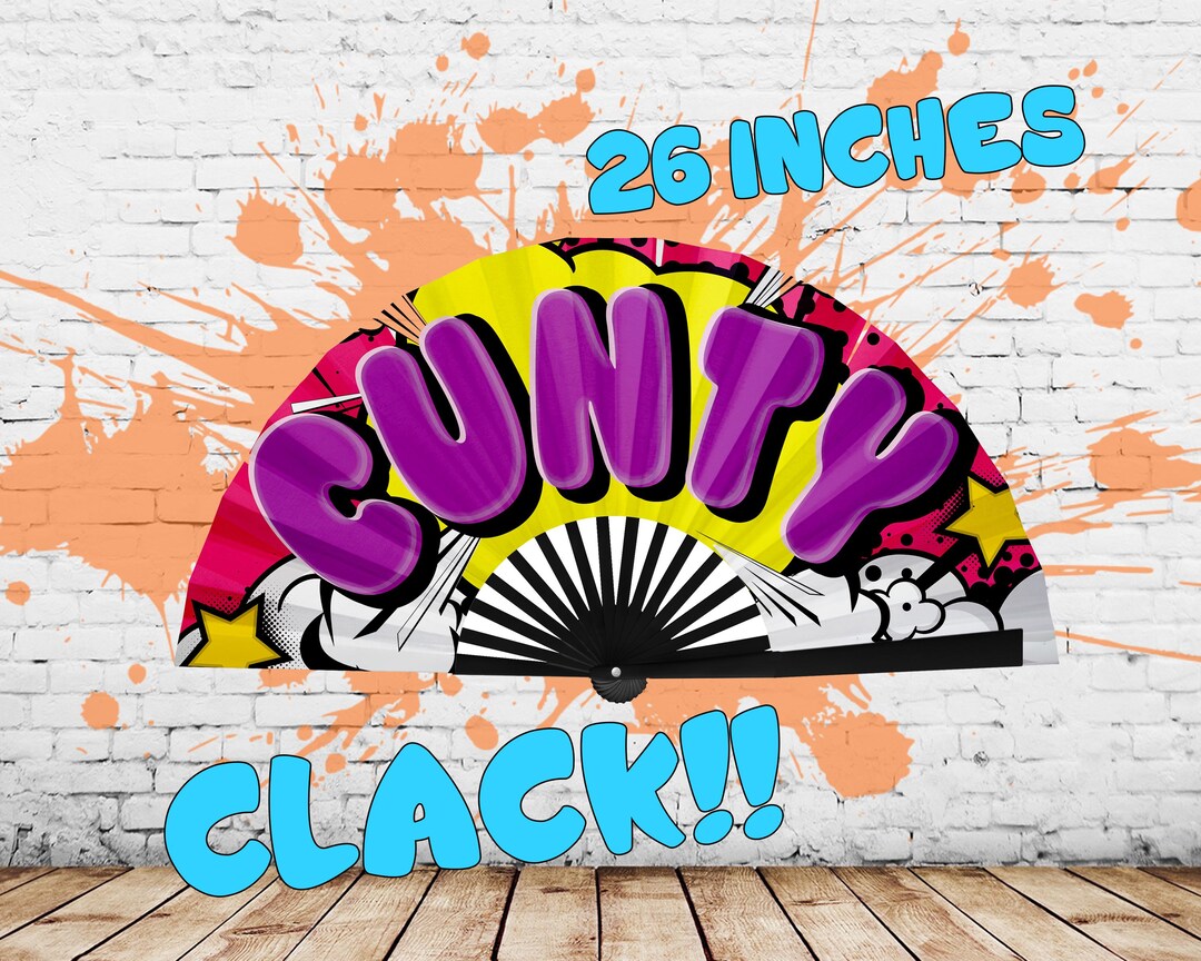 Drag Queen Clack Fan, Cunty Fan, Pride Hand Fan, Fancy Fan, Line ...