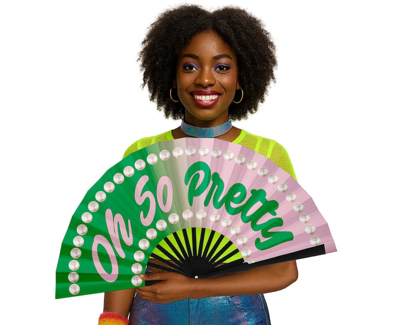 Large Sorority Clack Fan, Oh so Pretty Folding Fan, HBCU Clack Fan ...