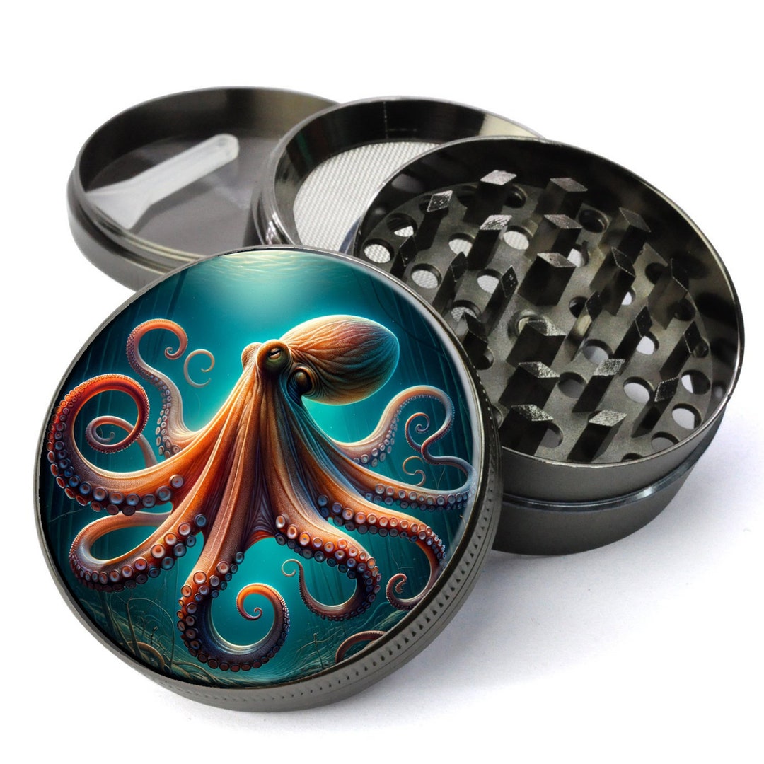 Octopus Grinder, Cool Grinders, Herb Grinder With Catcher, Extra Large ...