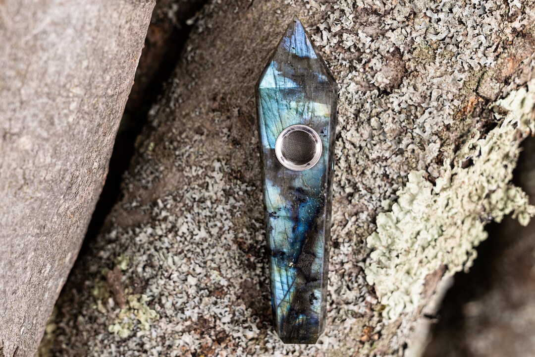 Labradorite Pipe, Gemstone Pipes, Smoking Pipes for Women, Crystal Pipes, Natural Stone Pipes ...