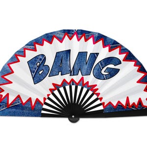 Denim BANG Cowboy Fan, Bang Fan, Clacker Fan, Snapping Fan, Halloween ...