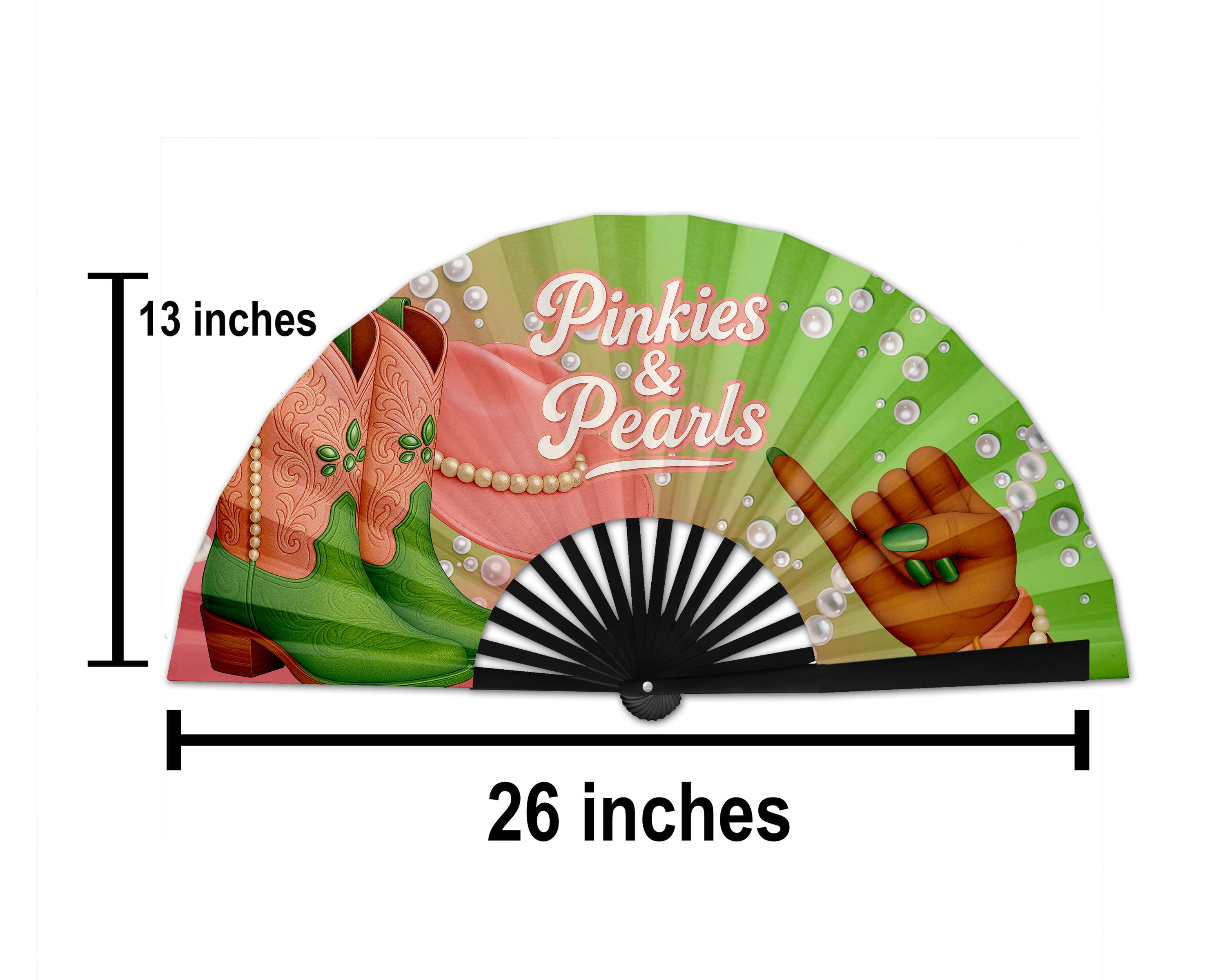 Pinkies and Pearls Folding Fan HBCU Graduation Party Supplies - Large ...
